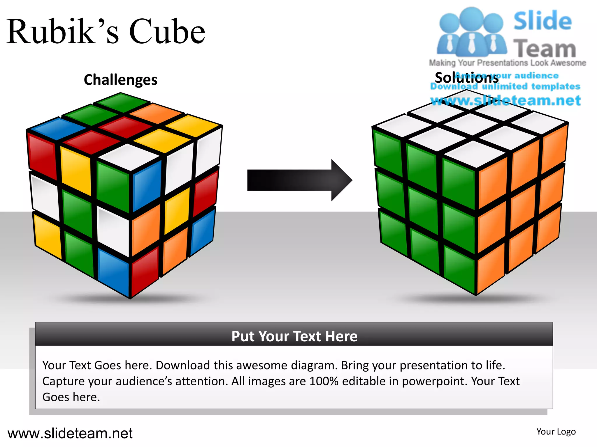 Rubiks cubes building blocks stacked powerpoint ppt templates. | PPT