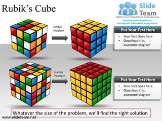 Rubiks cubes building blocks stacked powerpoint ppt templates. | PPT