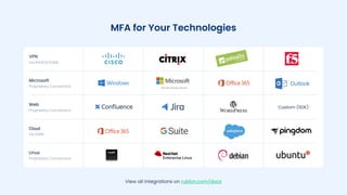 Rublon Multi-Factor Authentication (MFA) - Product Presentation | PPT
