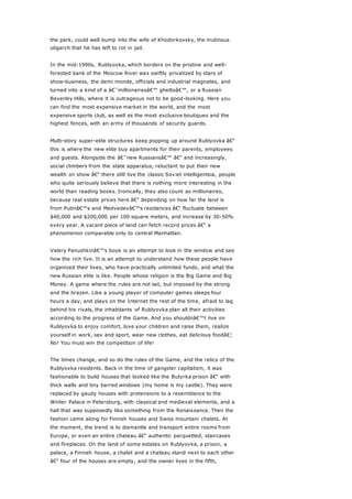 Rublyovka. Russia | PDF