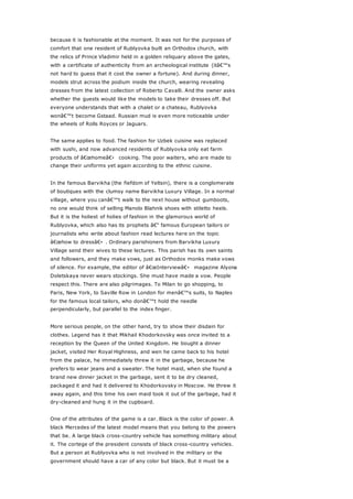 Rublyovka. Russia | PDF