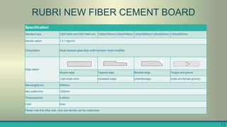 Rubri New type MgO / Fiber cement board | PPT