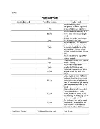 Rubric | DOCX