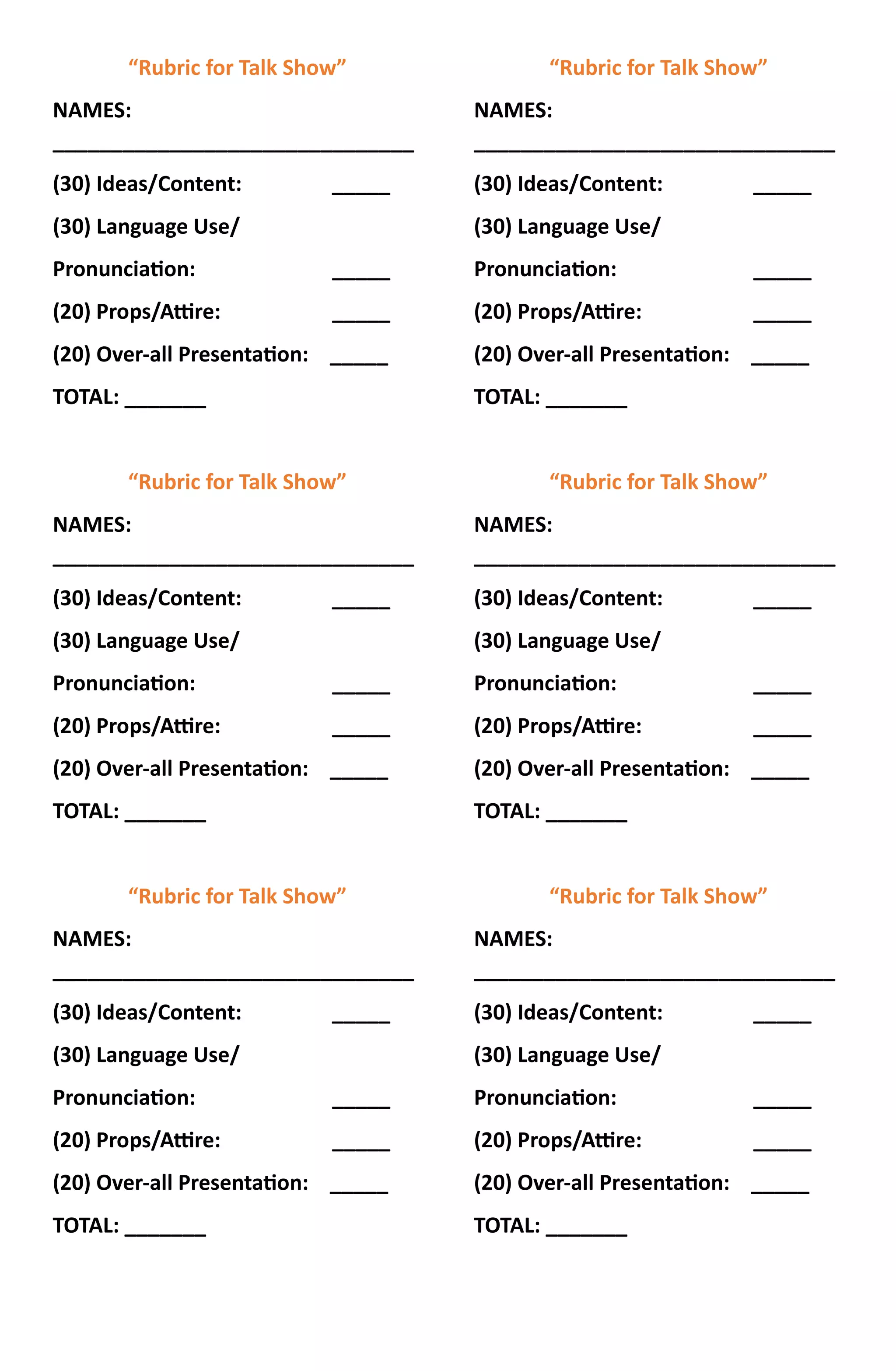 rubric-talk show.docx