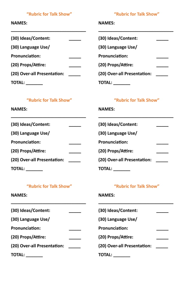 rubric-talk show.docx