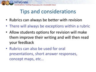 Rubric presentation | PPT