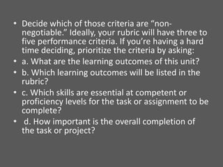 Rubric | PPT
