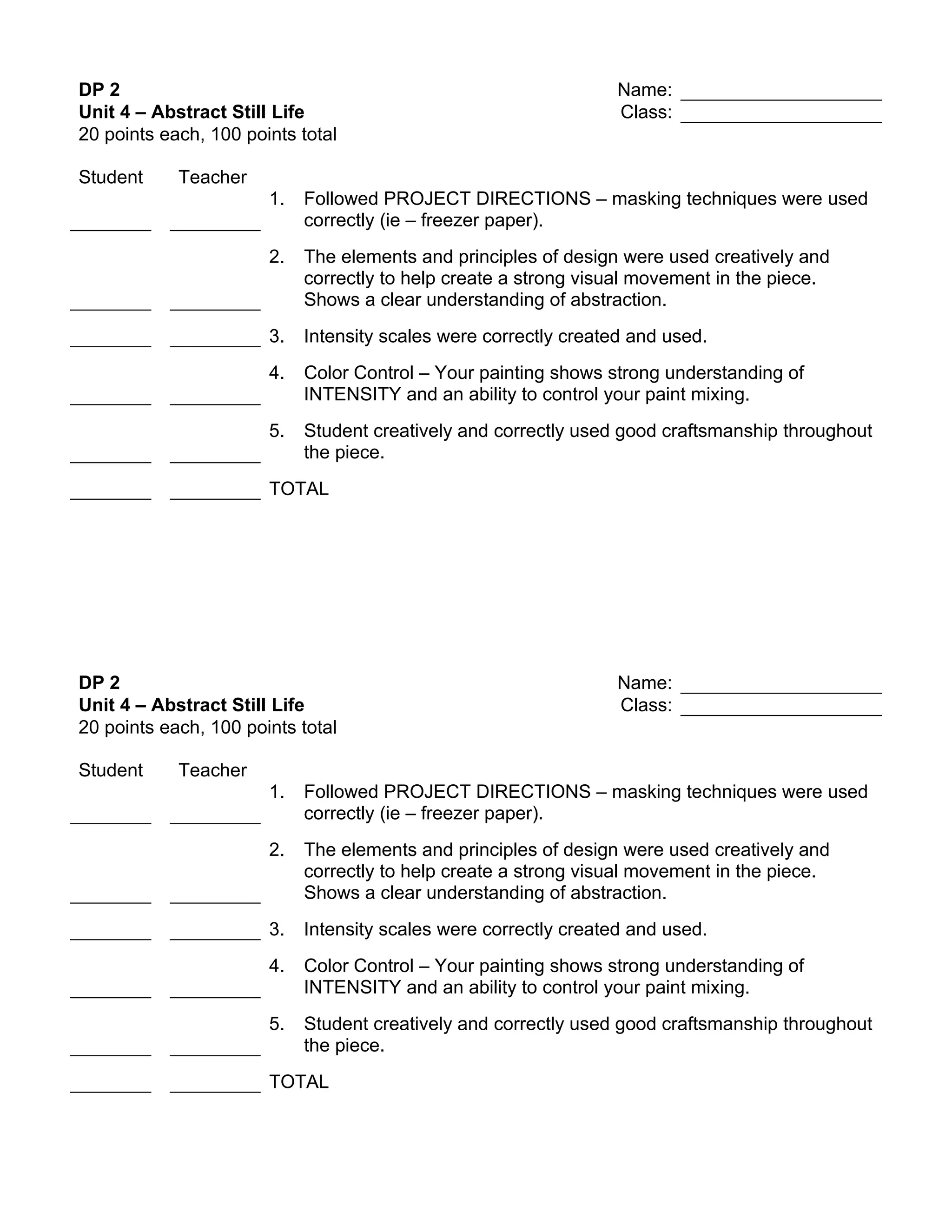 Rubric abstract still life | DOC | Painting | Arts and Crafts