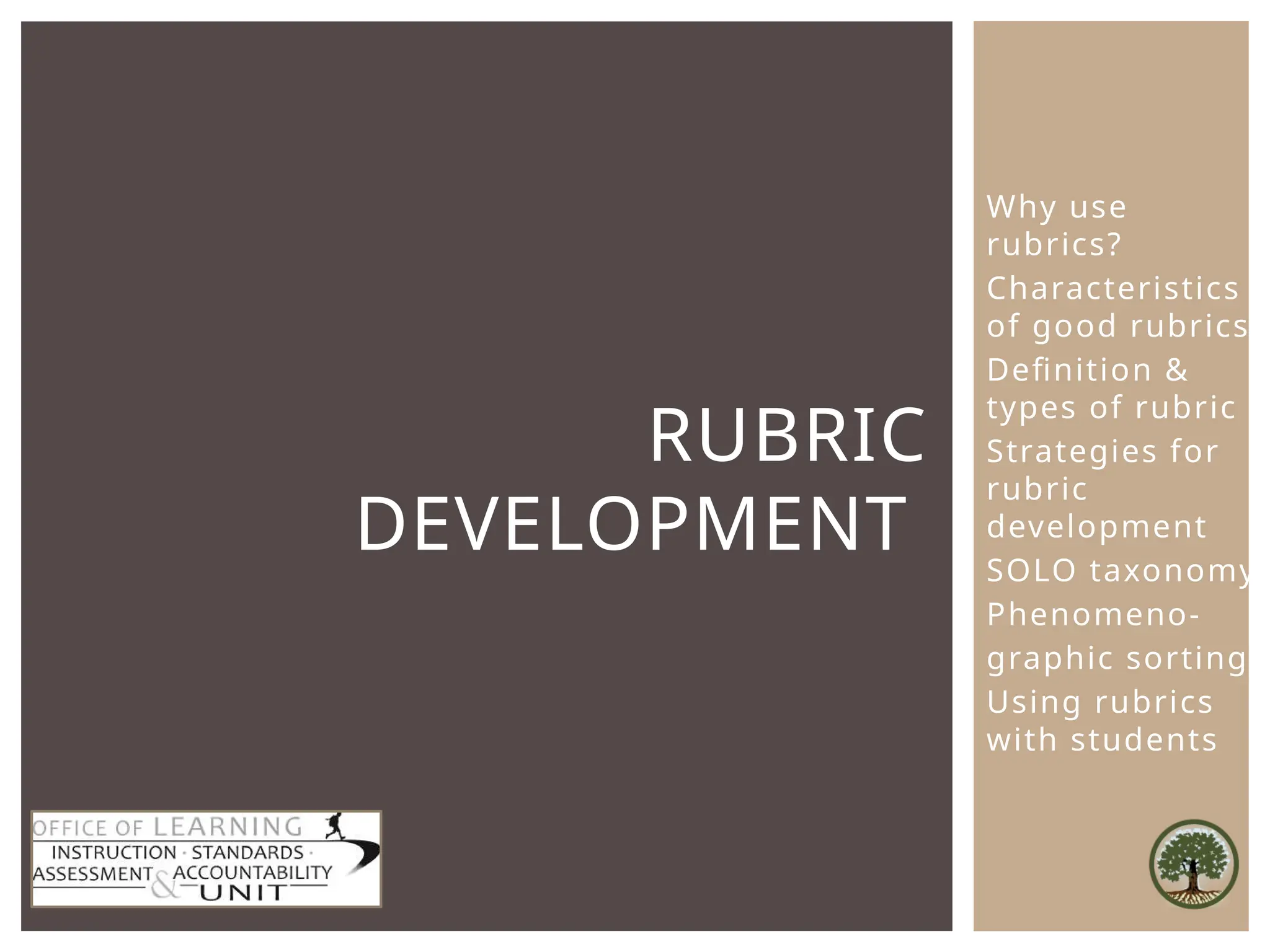 rubric_development.pptx This presentation provides the information ...