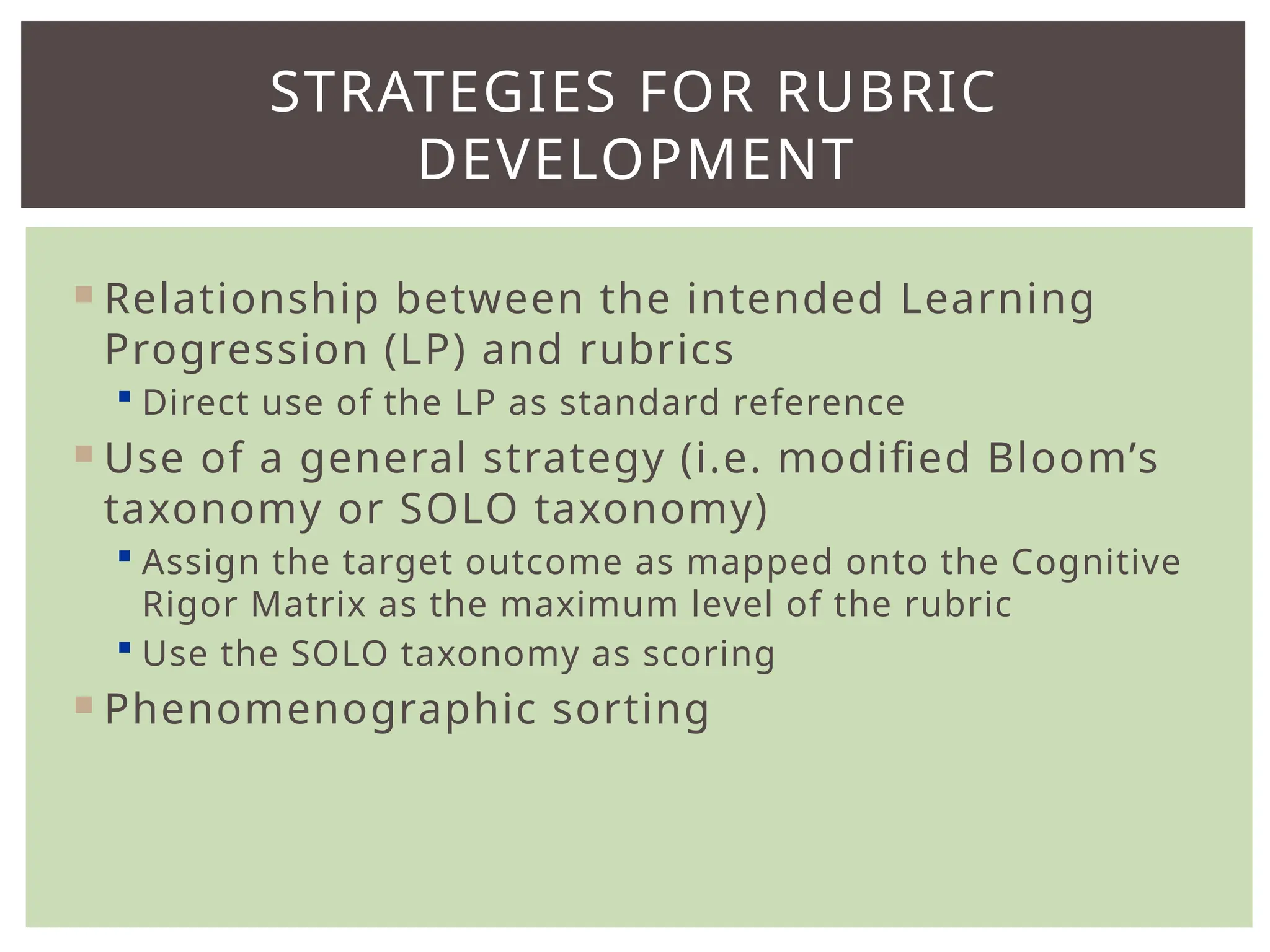 rubric_development.pptx This presentation provides the information ...