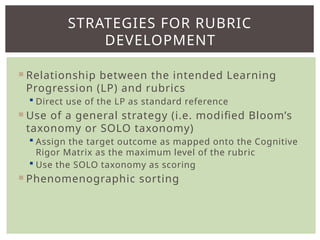 rubric_development.pptx This presentation provides the information ...