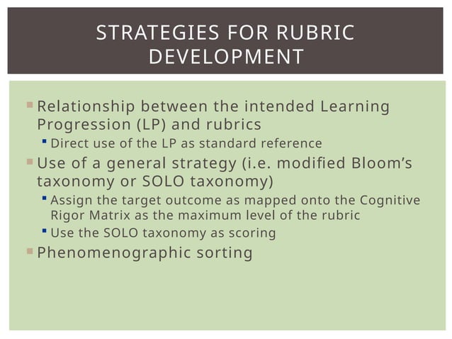 rubric_development.pptx This presentation provides the information ...