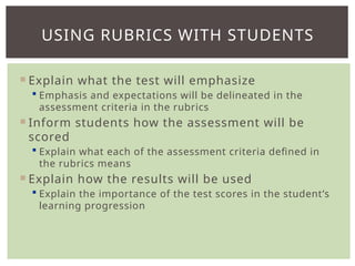 rubric_development.pptx This presentation provides the information ...