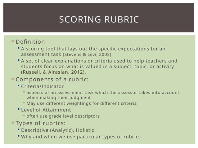 rubric_development.pptx This presentation provides the information ...