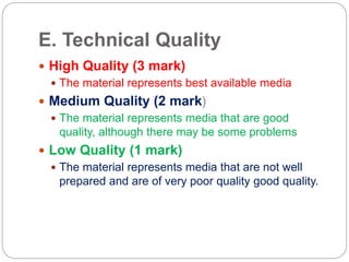 Rubric evaluation media instructional k7 | PPT