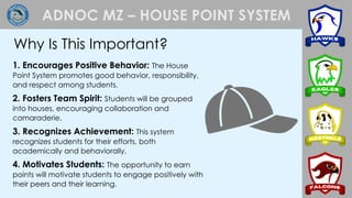 Rubric for house points for international school for rewarding students ...