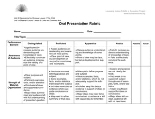 Rubric fororalpresentation | PDF