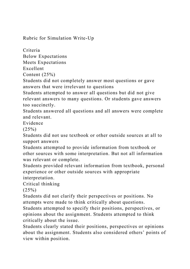 Rubric for Simulation Write-UpCriteriaBelow ExpectationsMe.docx