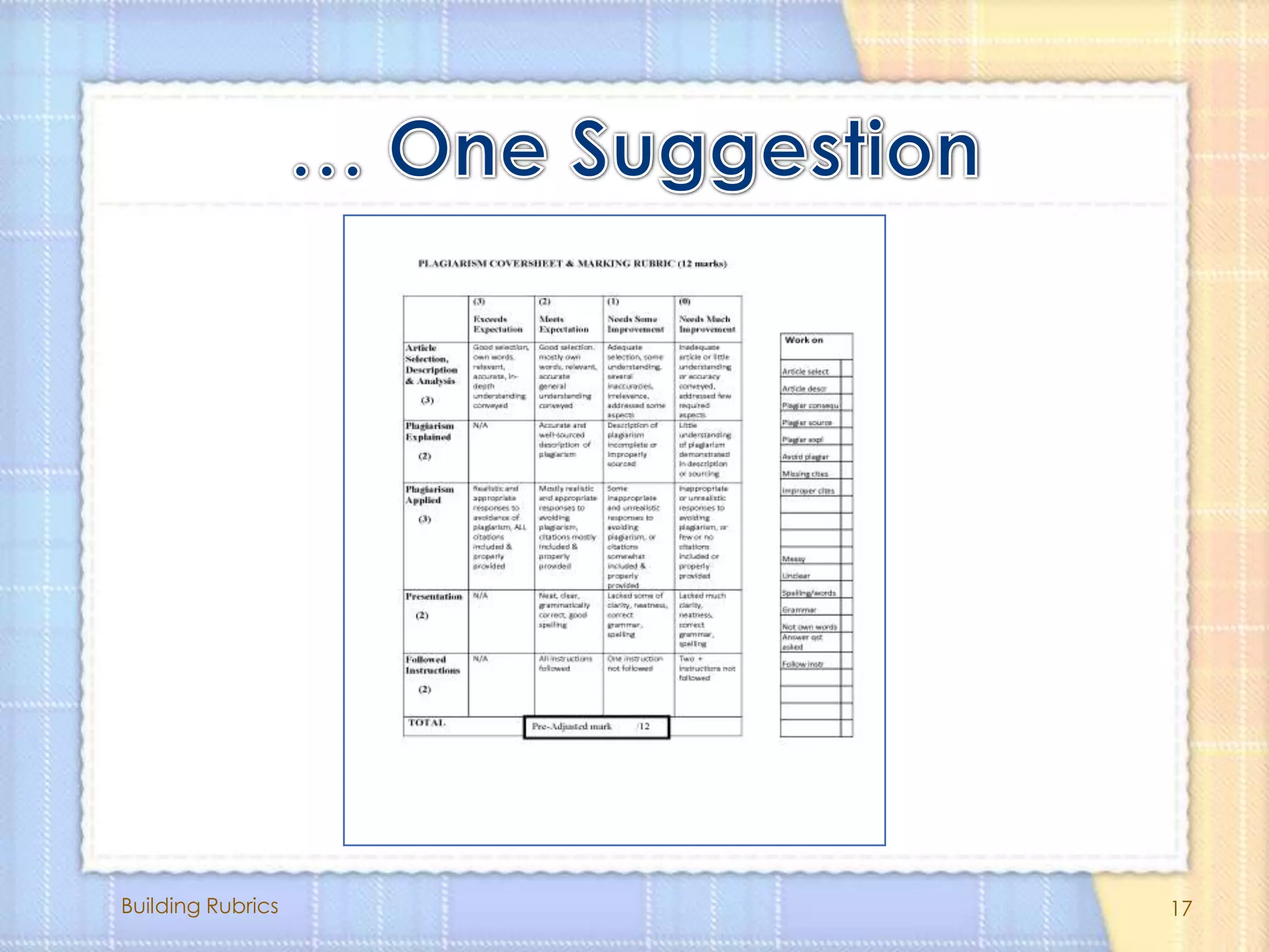 Building Rubrics: The Easy Steps Way | PPTX | Educational Assessment ...
