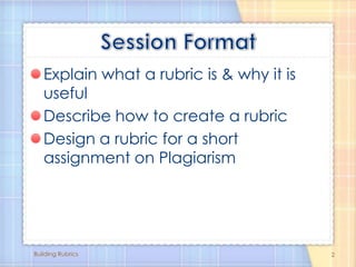 Building Rubrics: The Easy Steps Way | PPTX | Educational Assessment ...