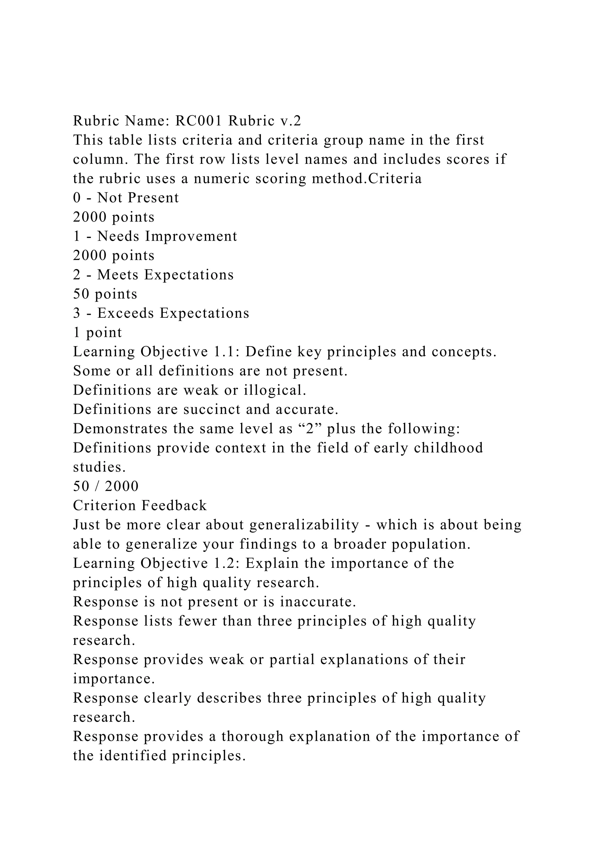 Rubric Name RC001 Rubric v.2This table lists criteria and crite.docx