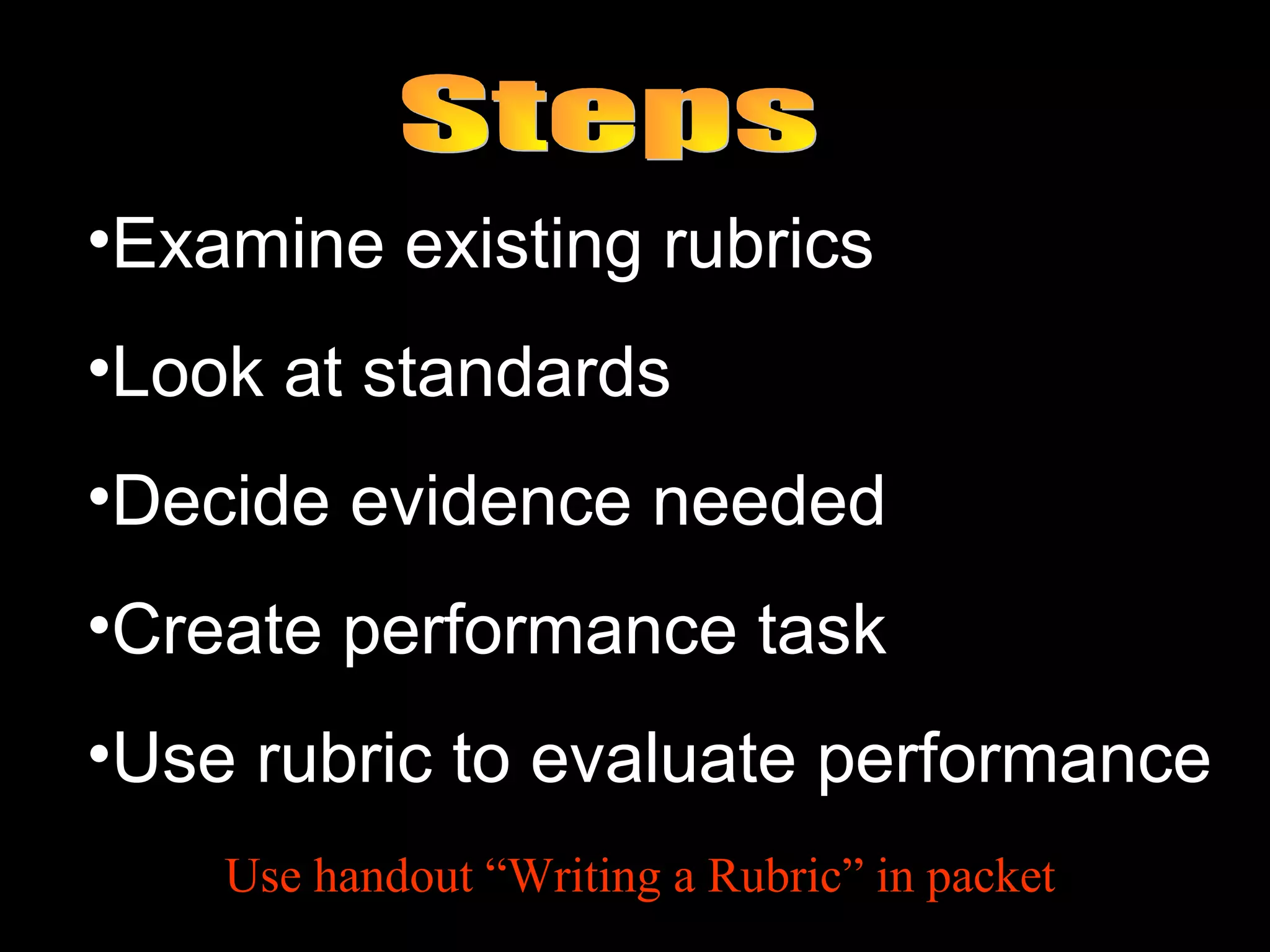 Creating Rubrics | PPT