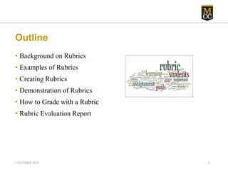 Utilizing Rubrics in Your Blackboard Course | PPT