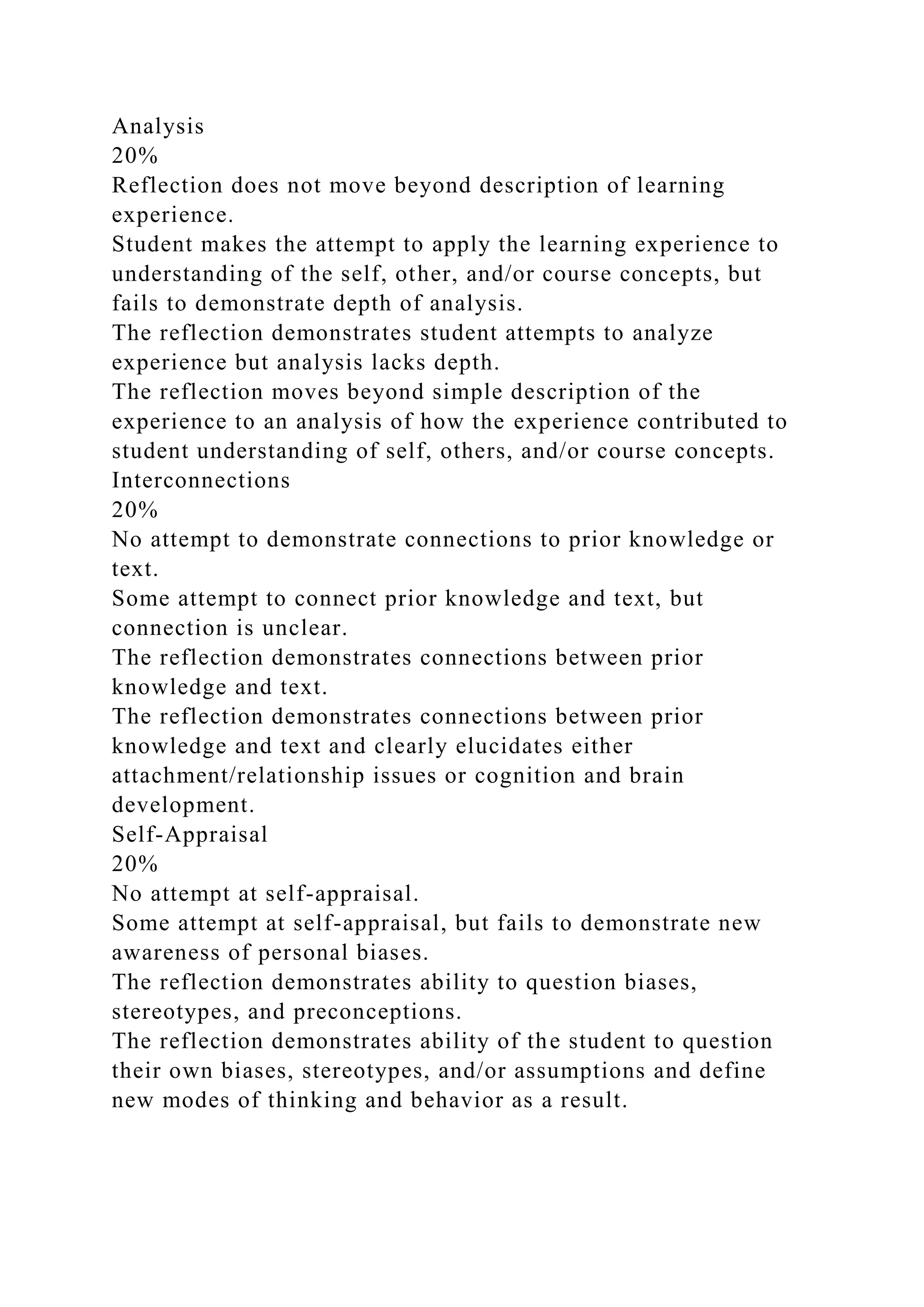 Rubric Reflection PaperBeginningDevelopingAccomplis.docx