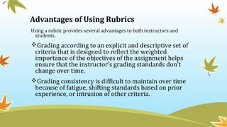 Test Rubrics | PPT