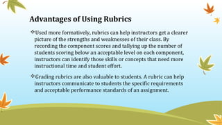 Test Rubrics | PPT