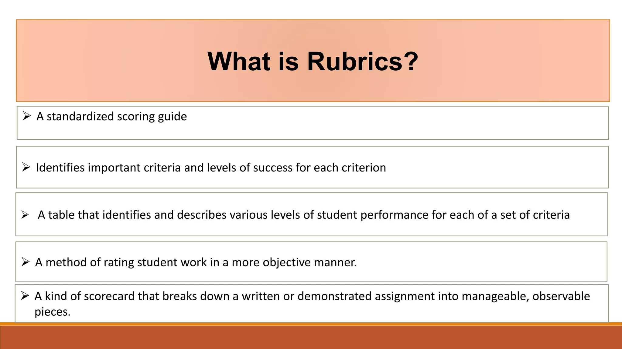 Rubrics | PPTX