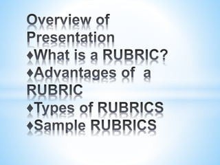 Rubrics | PPT