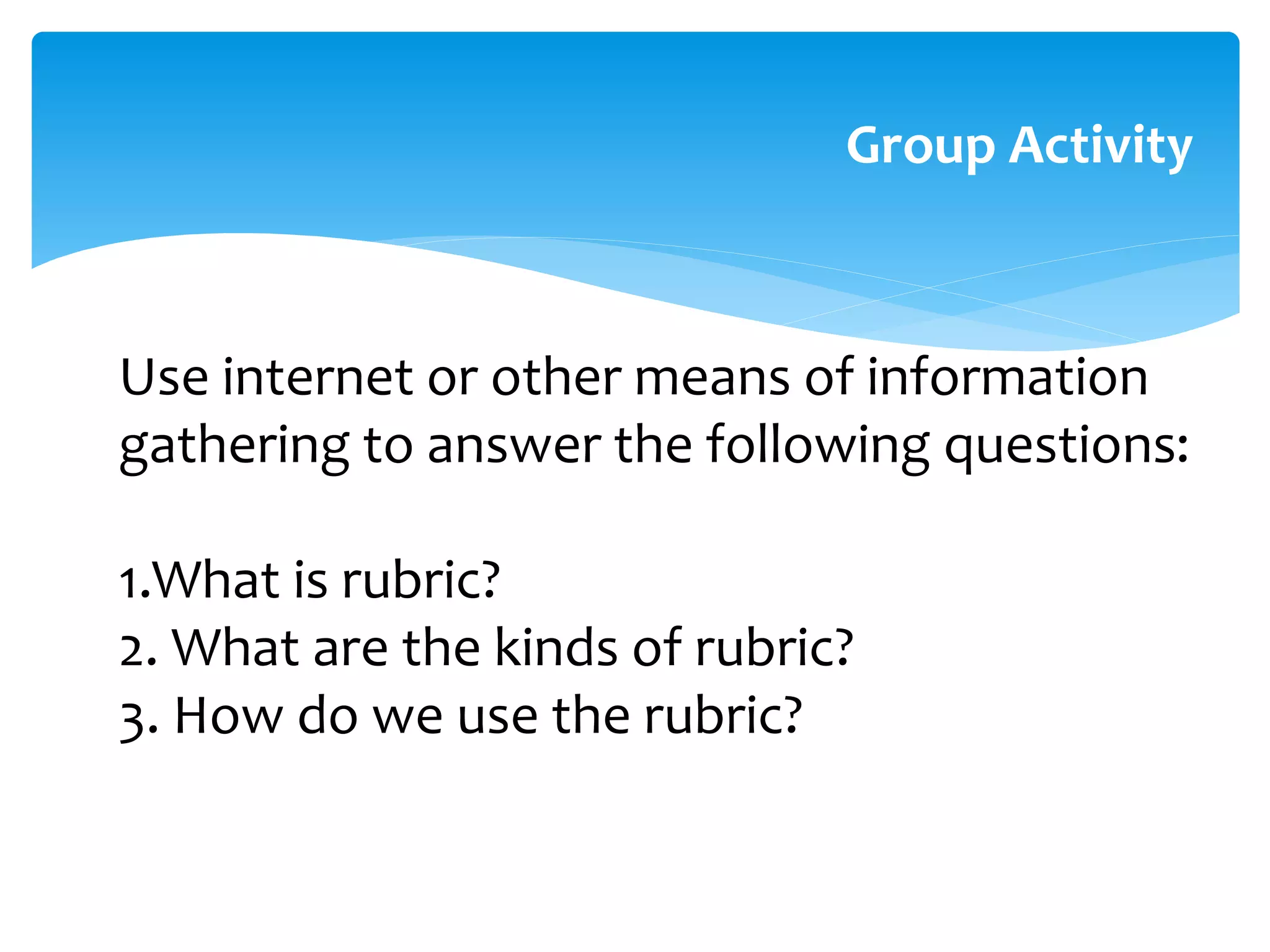 Rubrics | PPTX