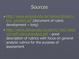 rubrics.ppt