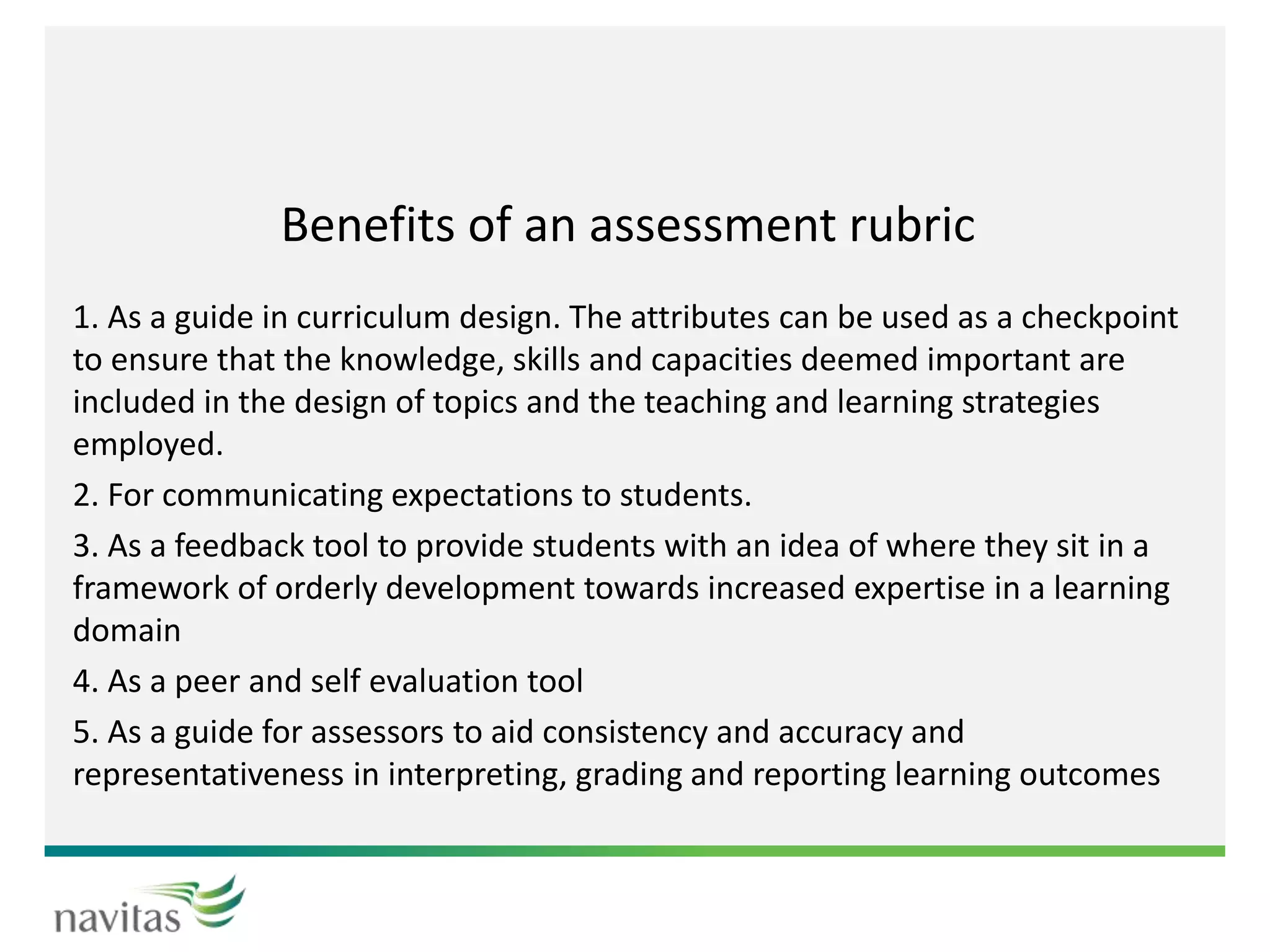 How to make your own assessment rubric | PPTX