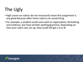 Rubrics: the good, the bad, the ugly | PPTX