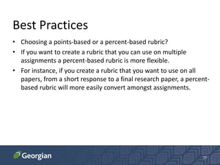 Rubrics: the good, the bad, the ugly | PPT