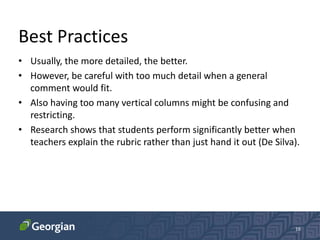 Rubrics: the good, the bad, the ugly | PPT