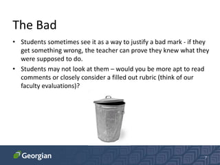 Rubrics: the good, the bad, the ugly | PPT