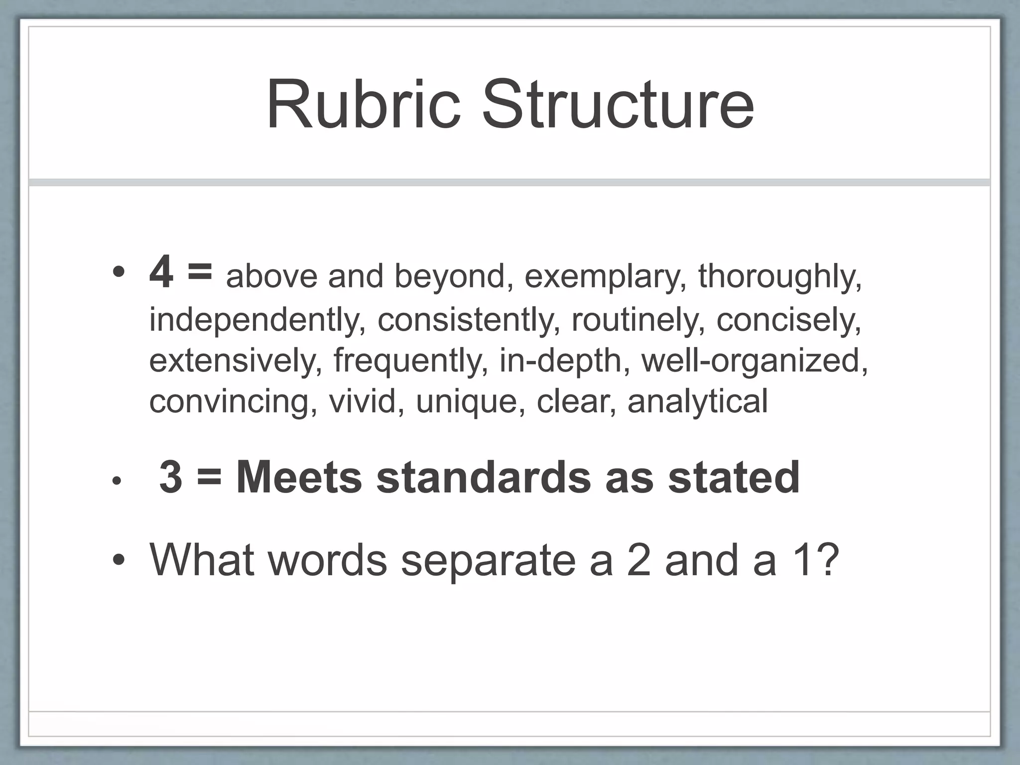 FUSD Rubrics C & I - 5th grade | PPTX