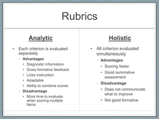 FUSD Rubrics C & I - 5th grade | PPT