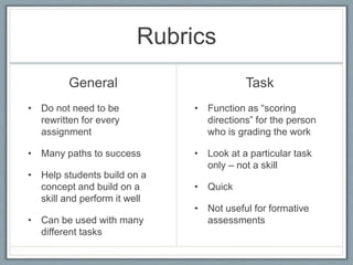 FUSD Rubrics C & I - 5th grade | PPT