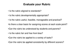 Rubrics For Assessment | PDF