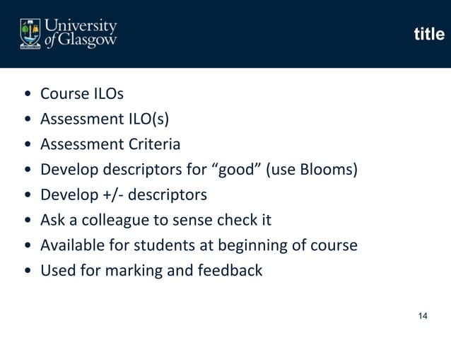 Closing the loop: using holistic rubrics for effective assessment and ...