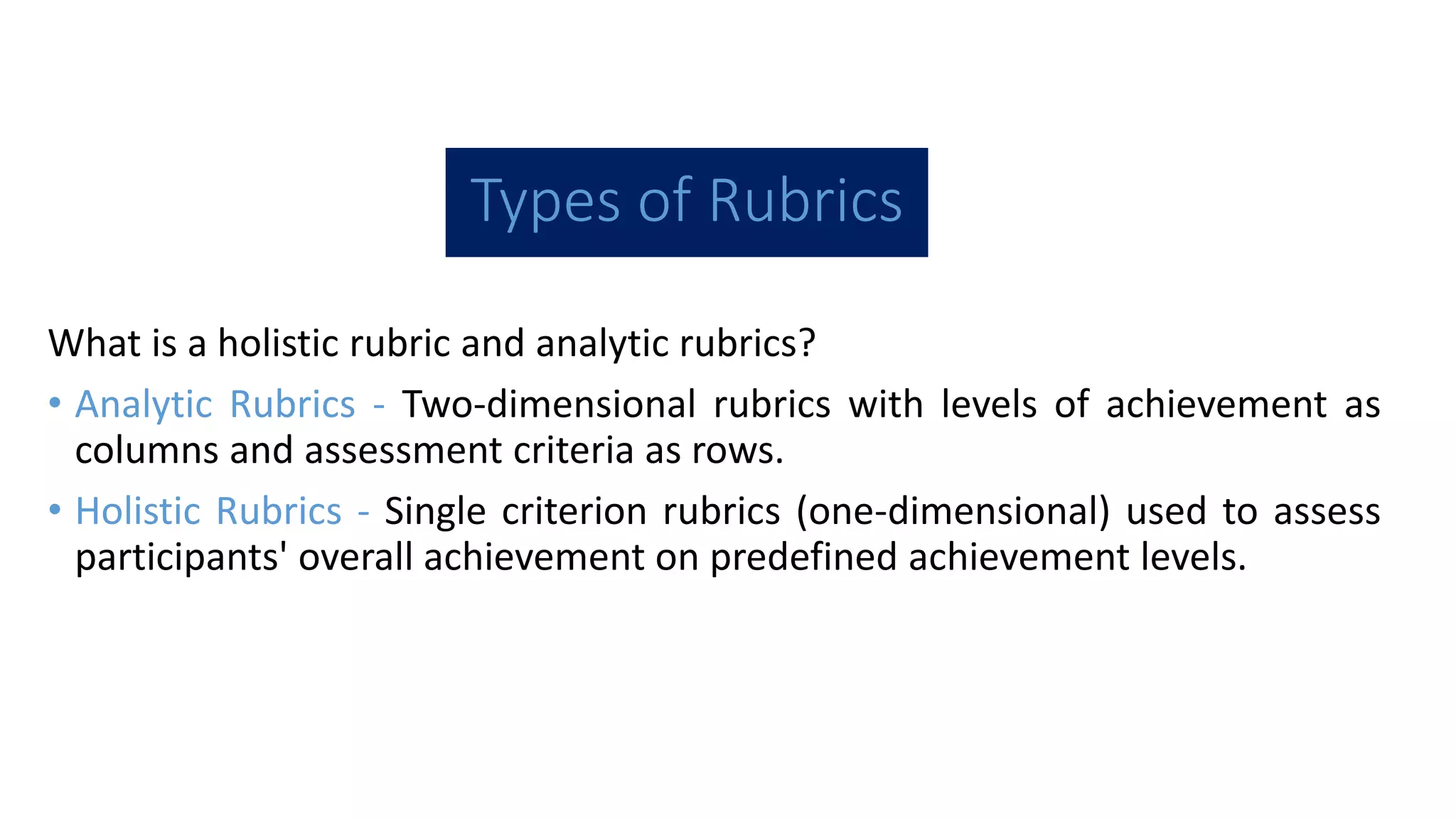 Rubrics for Educational Assessment.pptx