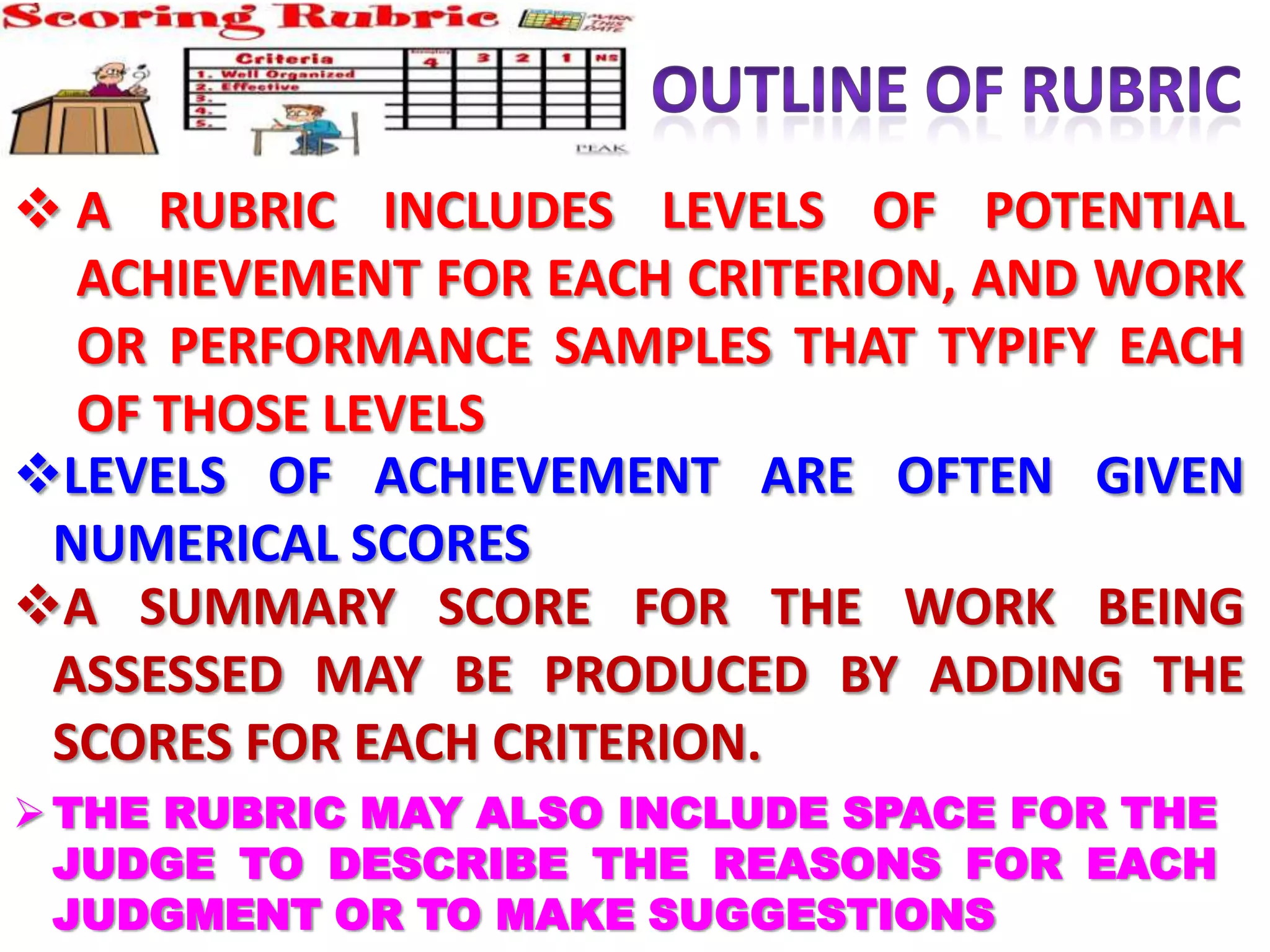 Rubrics ppt | PPSX