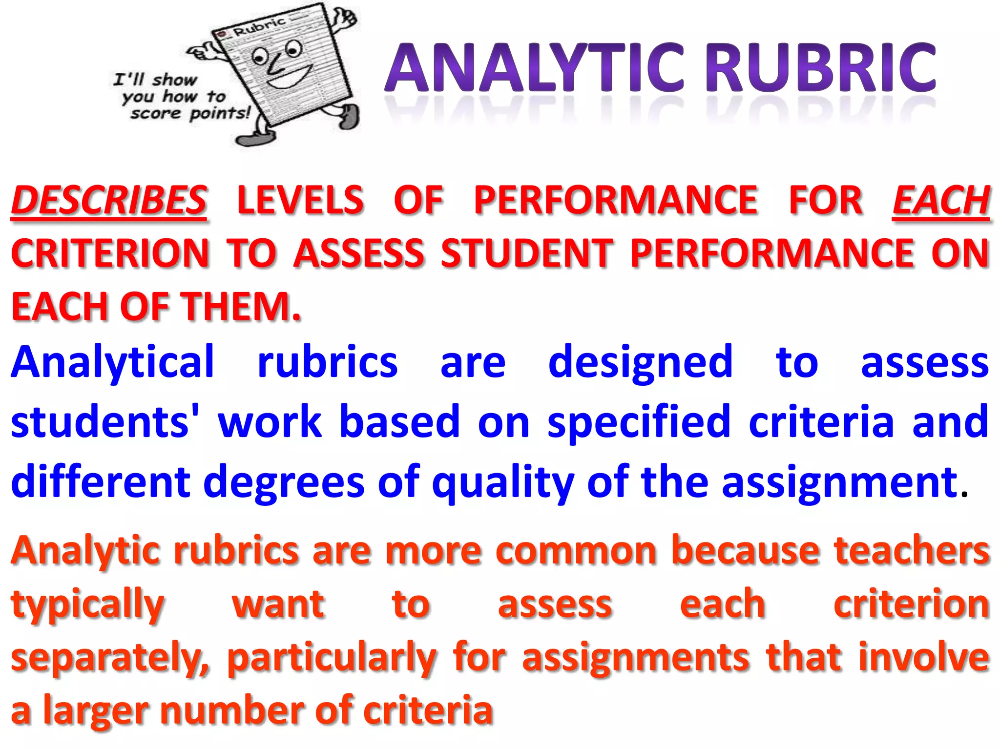 Rubrics ppt | PPSX