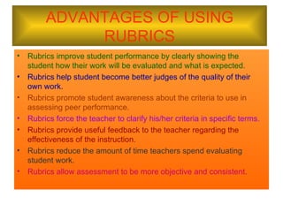 Rubrics presentation | PPT