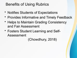 Rubrics presentation by Syed Muhammad Jawad ul Hassan.pptx