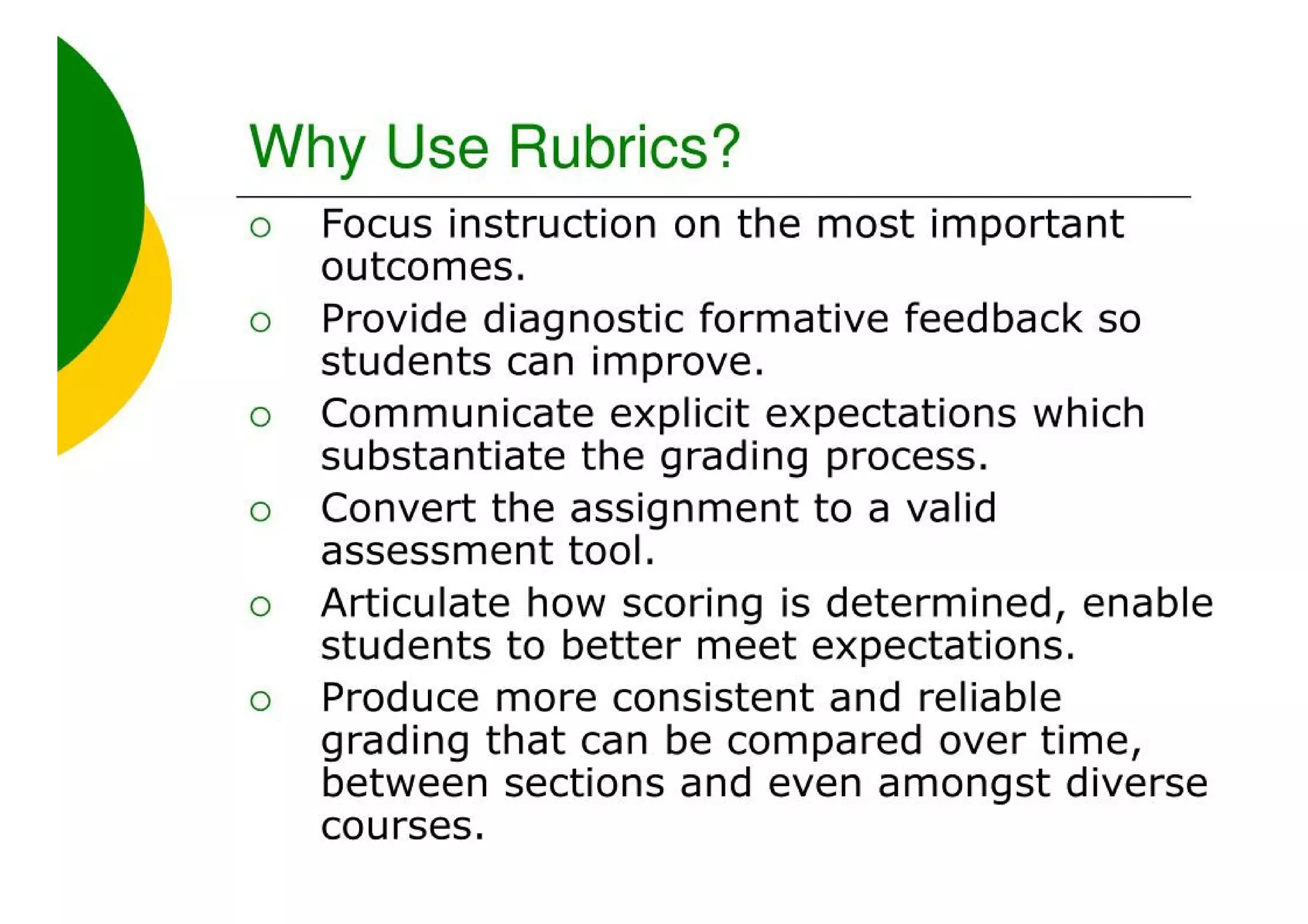 Rubric Workshop | PDF